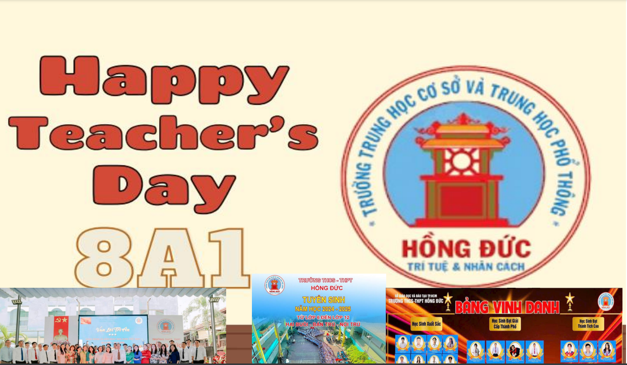 Tập san của tập thể lớp 8A1 - Trường THCS - THPT Tư thục Hồng Đức